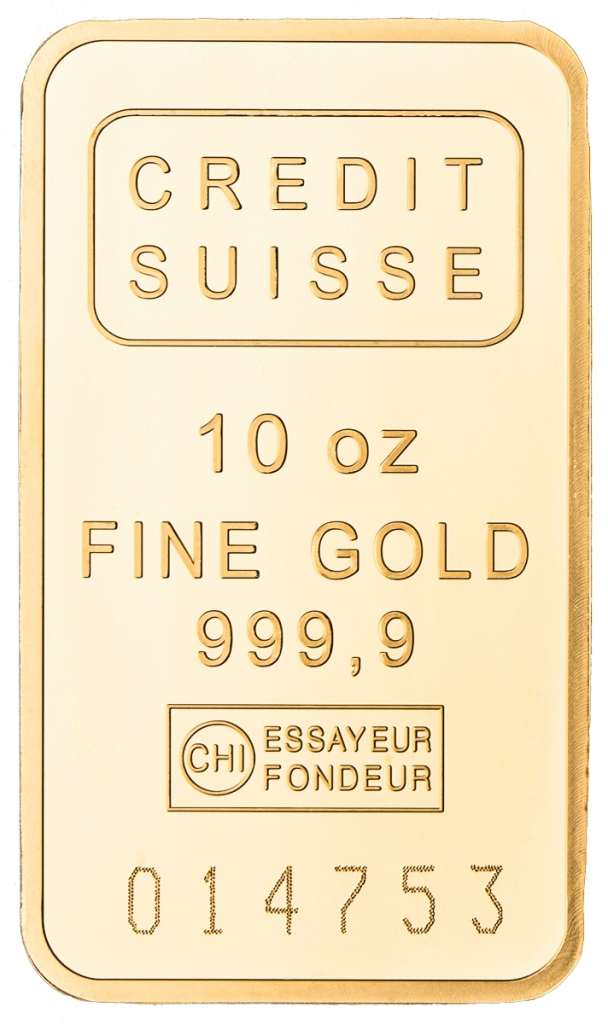 10 oz Gold Bar - Border Gold