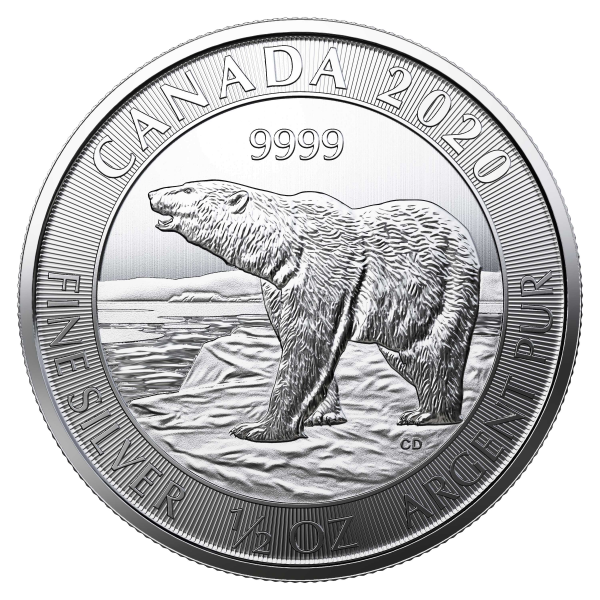 2020 RCM 1 2 Oz Silver Polar Bear Border Gold 2020 RCM 1 2 Oz Silver Polar Bear Border Gold