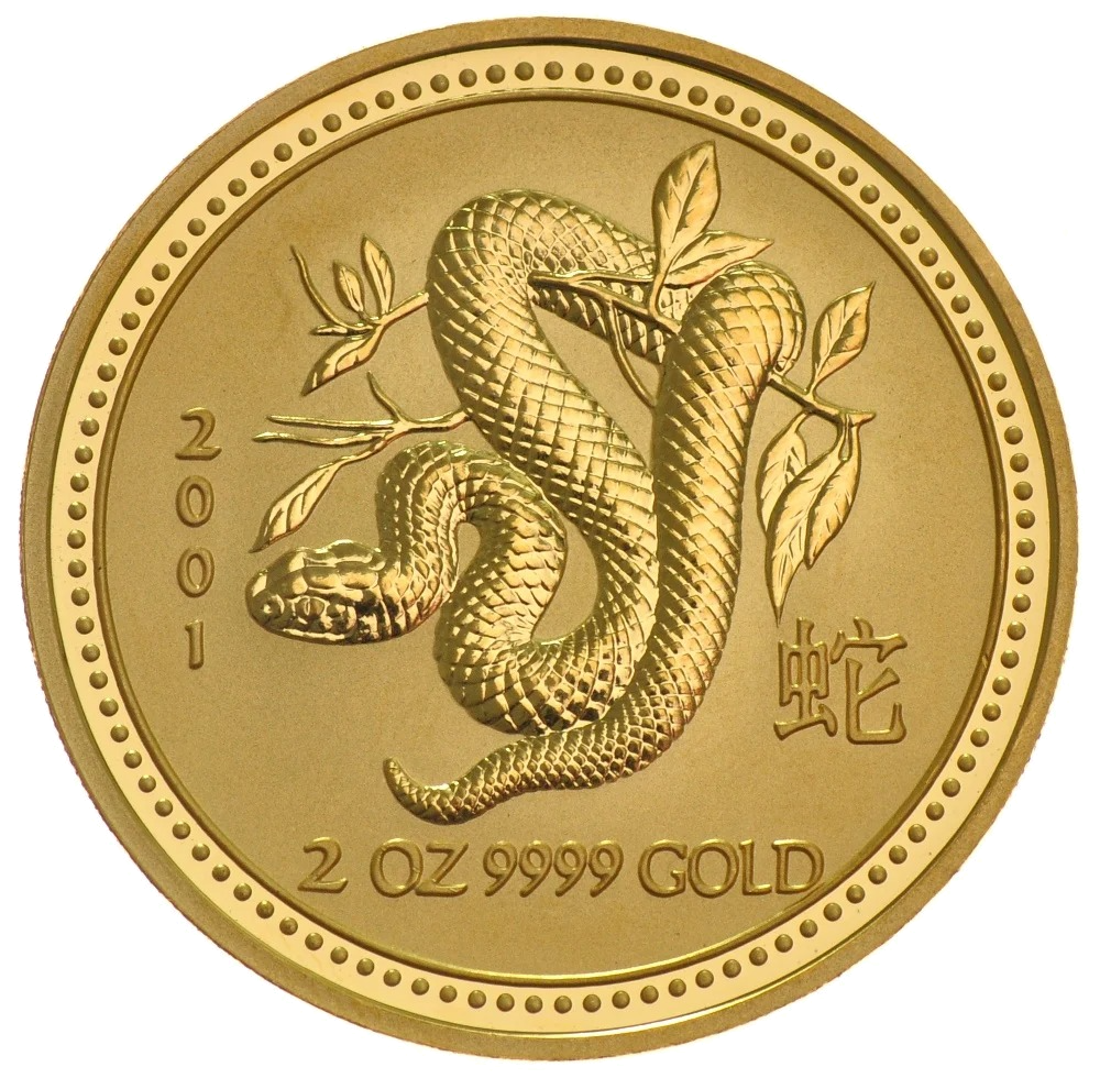 10 oz Gold Coin Year of the Snake 2001 - Border Gold